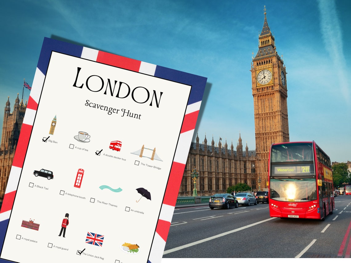 Printable London Scavenger Hunt: Kids Travel Activity (PDF) - Etsy