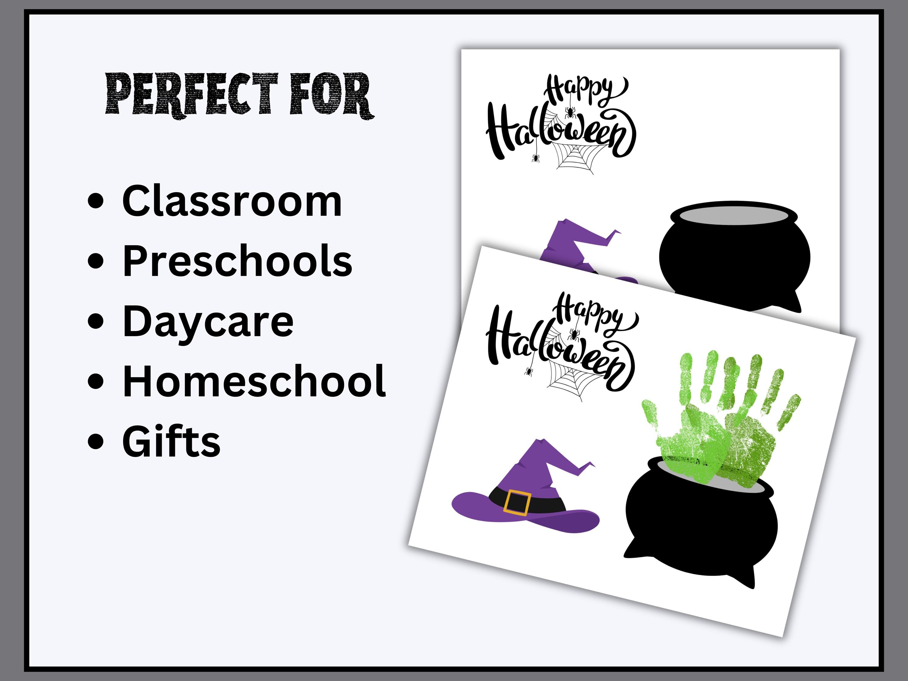 Witch Cauldron Halloween Handprint Craft: Keepsake Art (digital ...