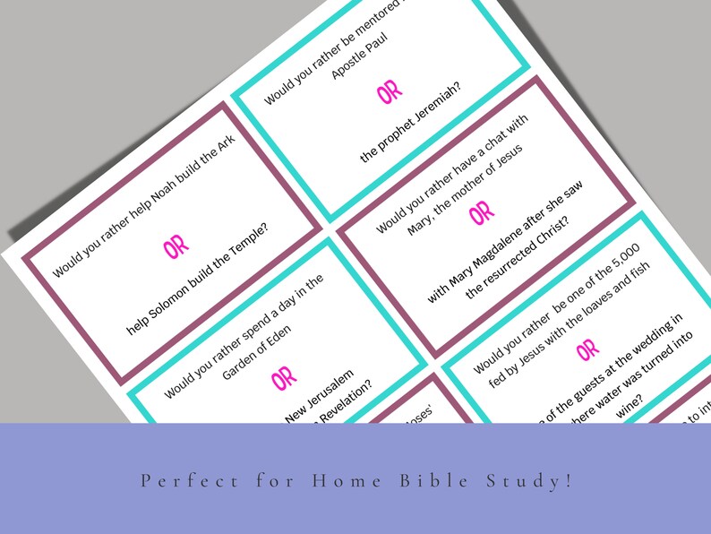 Would You Rather Bible Game: Fun Christian Party Activity (printable ...