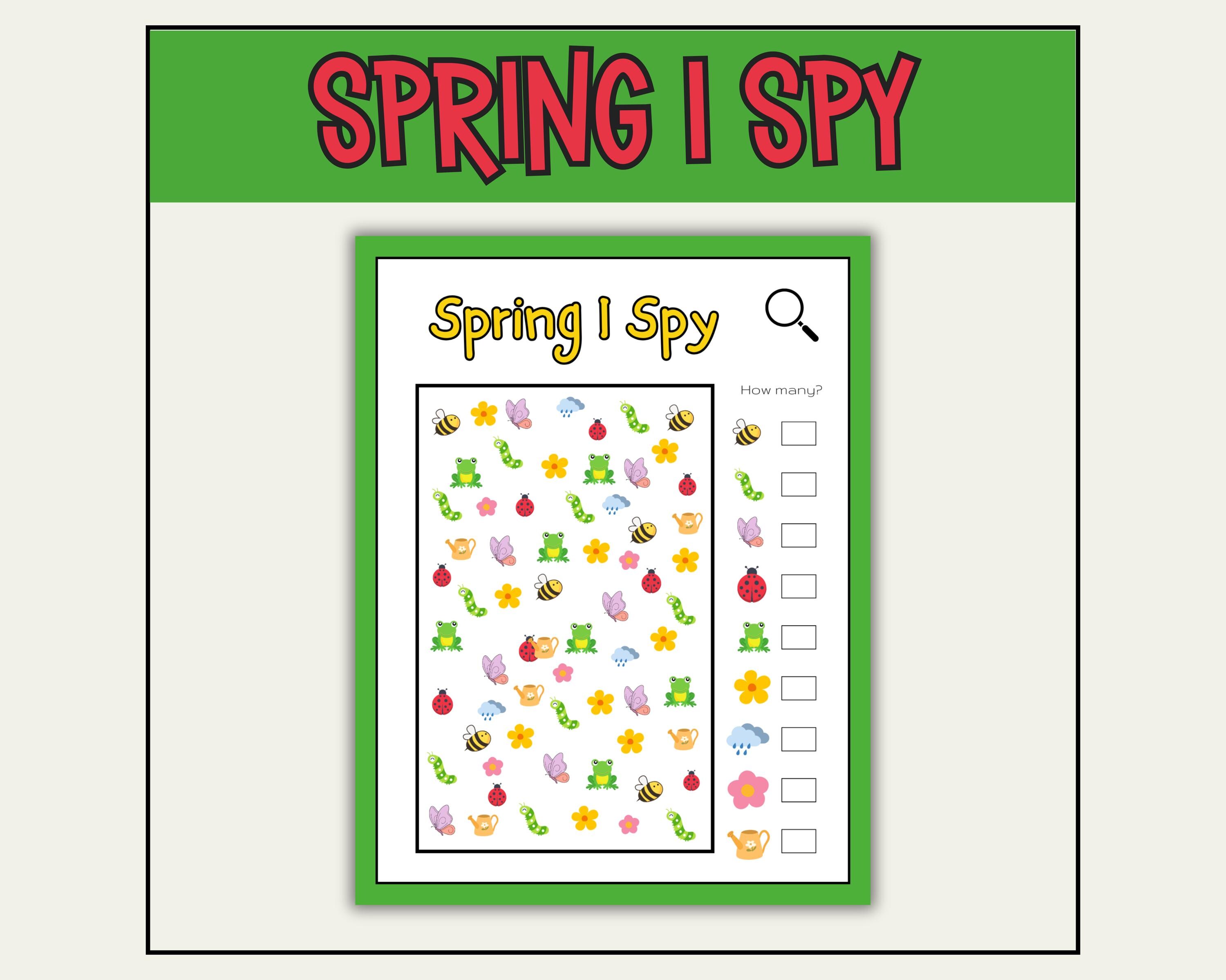 Spring I Spy | I Spy Activity | Seek and Find Spring Activity ...