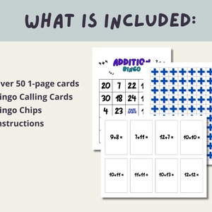 Printable Addition Bingo Game for Kids K-3 | Homeschool Resource | Math ...