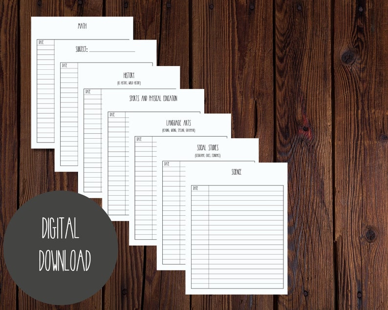 Printable Unschooling Planner Homeschool Log Homeschool | Etsy