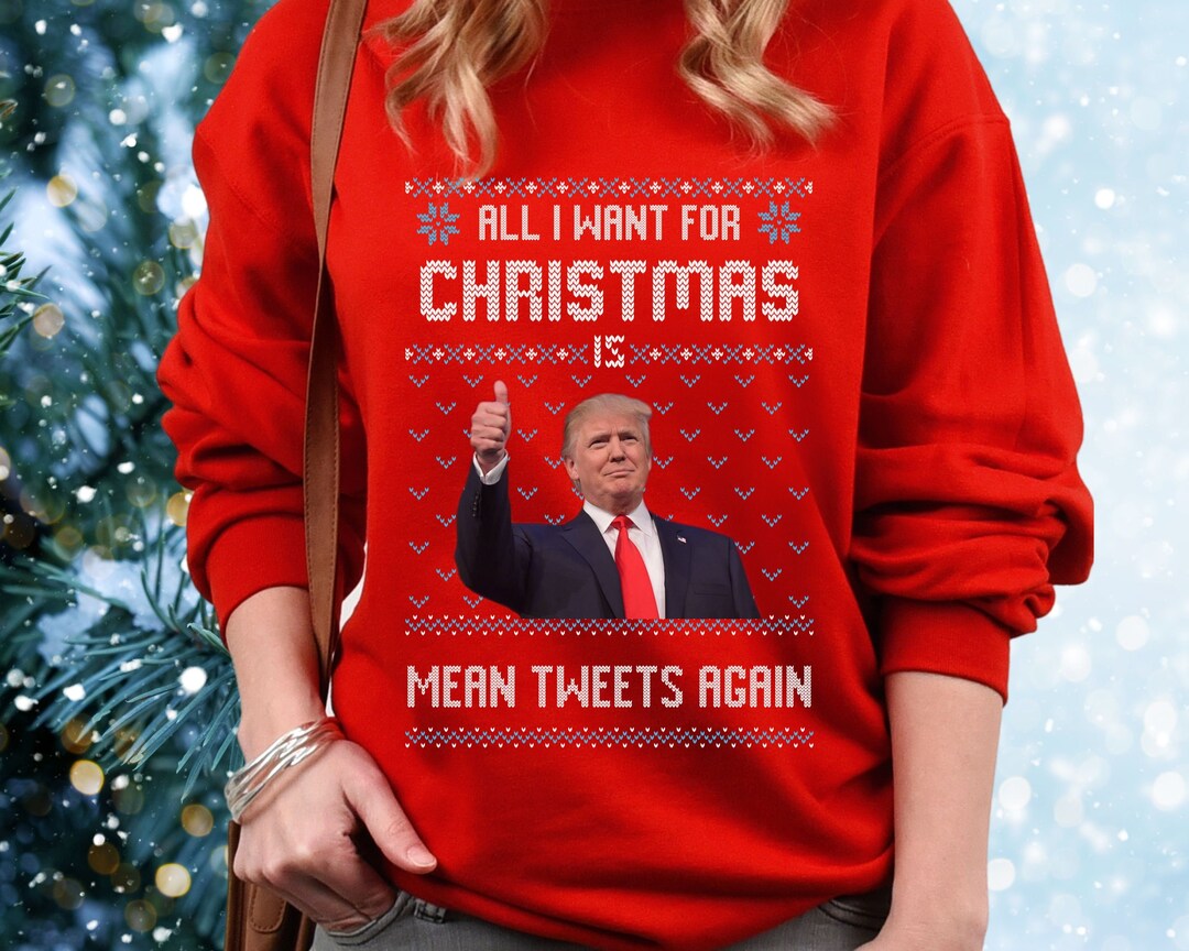 Trump Christmas Ugly Christmas Sweater, Funny Political Pro Trump ...