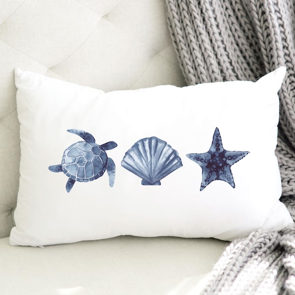 Lumbar Beachy Pillows - Etsy UK