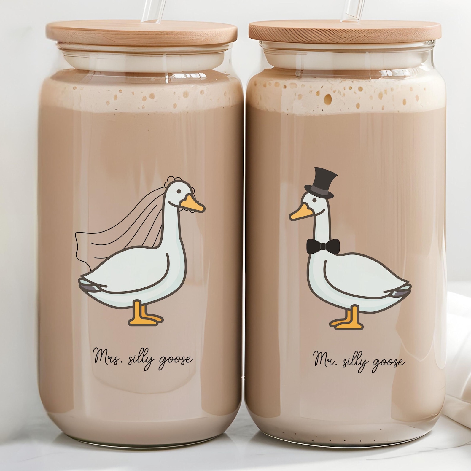 Mr and Mrs Silly Goose Gift for Couple Wedding Gift Matching Silly ...