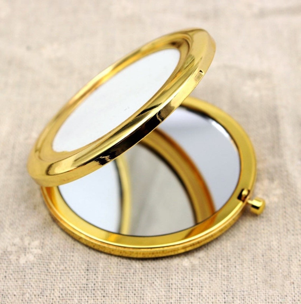 Hand Embroidered Pocket Mirror 3D Floral Embroidered Compact Mirror ...