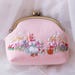 Hand Embroidered Rabbit Coin Purse Handmade Fabric Makeupbag Woodland ...