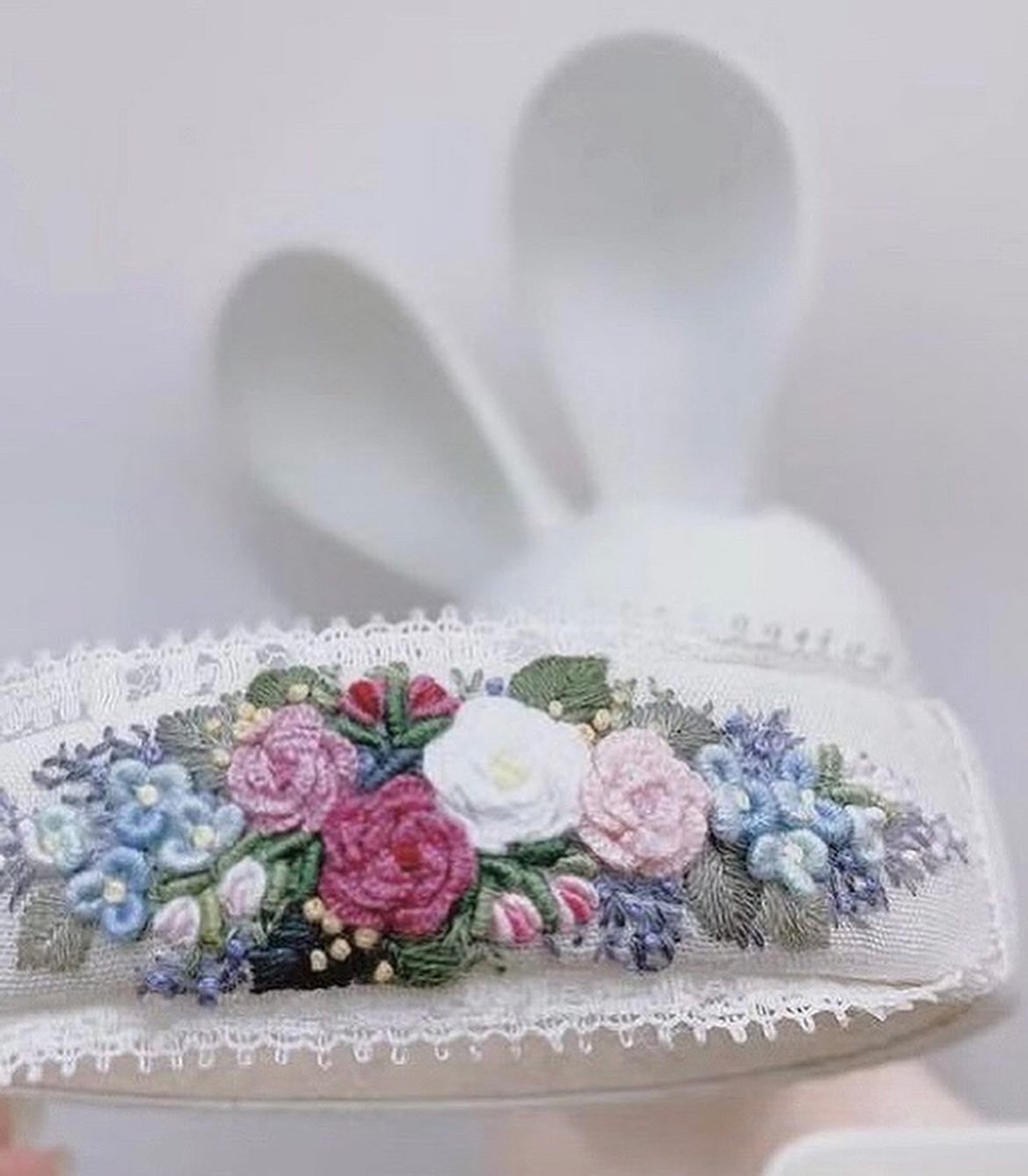Hand Embroidered Headband Three Dimensional Embroidered Floral - Etsy