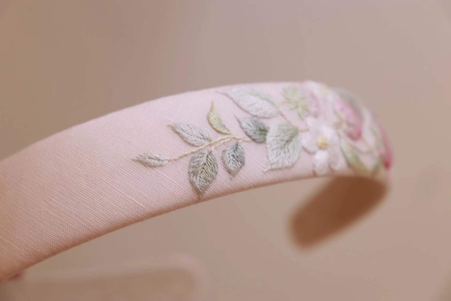 Hand Embroidered Headband Embroidered Strawberry Headbands - Etsy