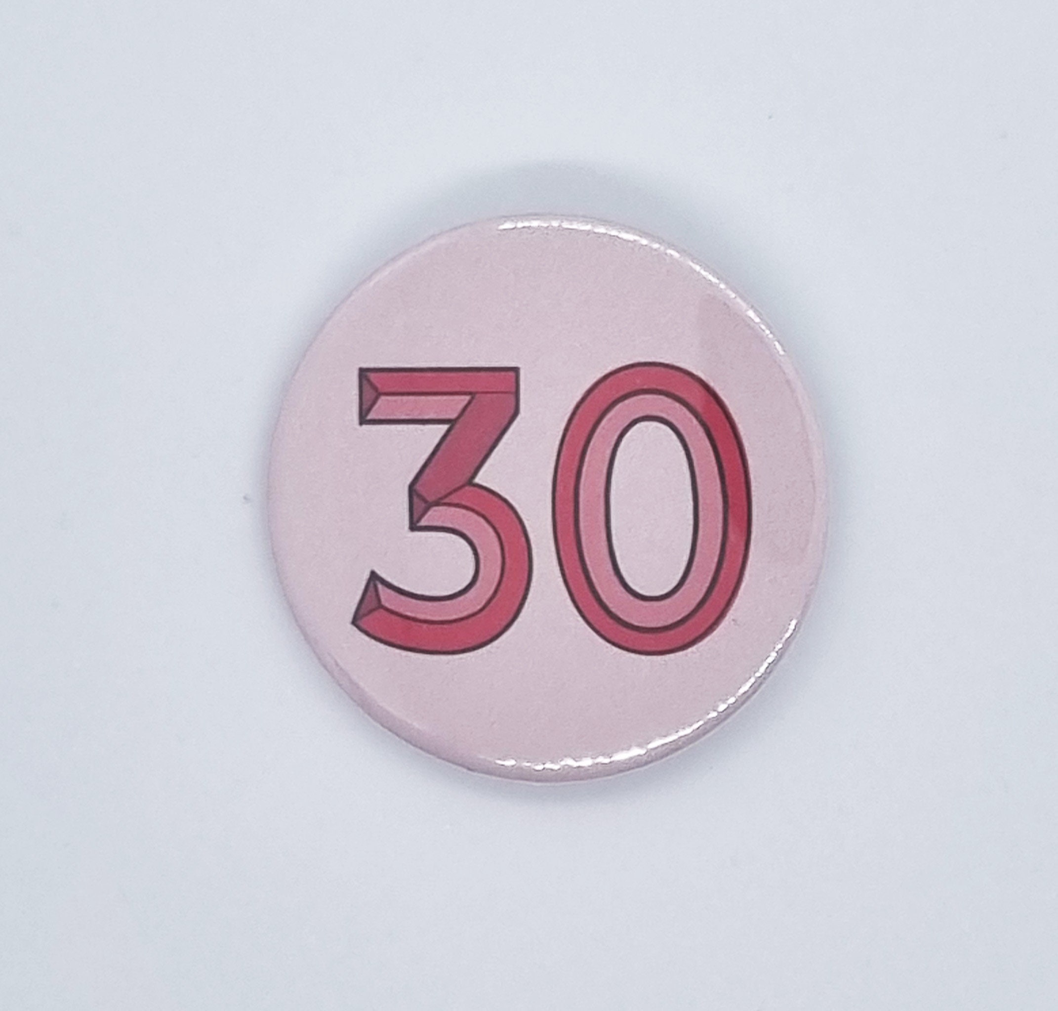 30th Birthday Card for With Matching Badge, 30th Card and Badge ...