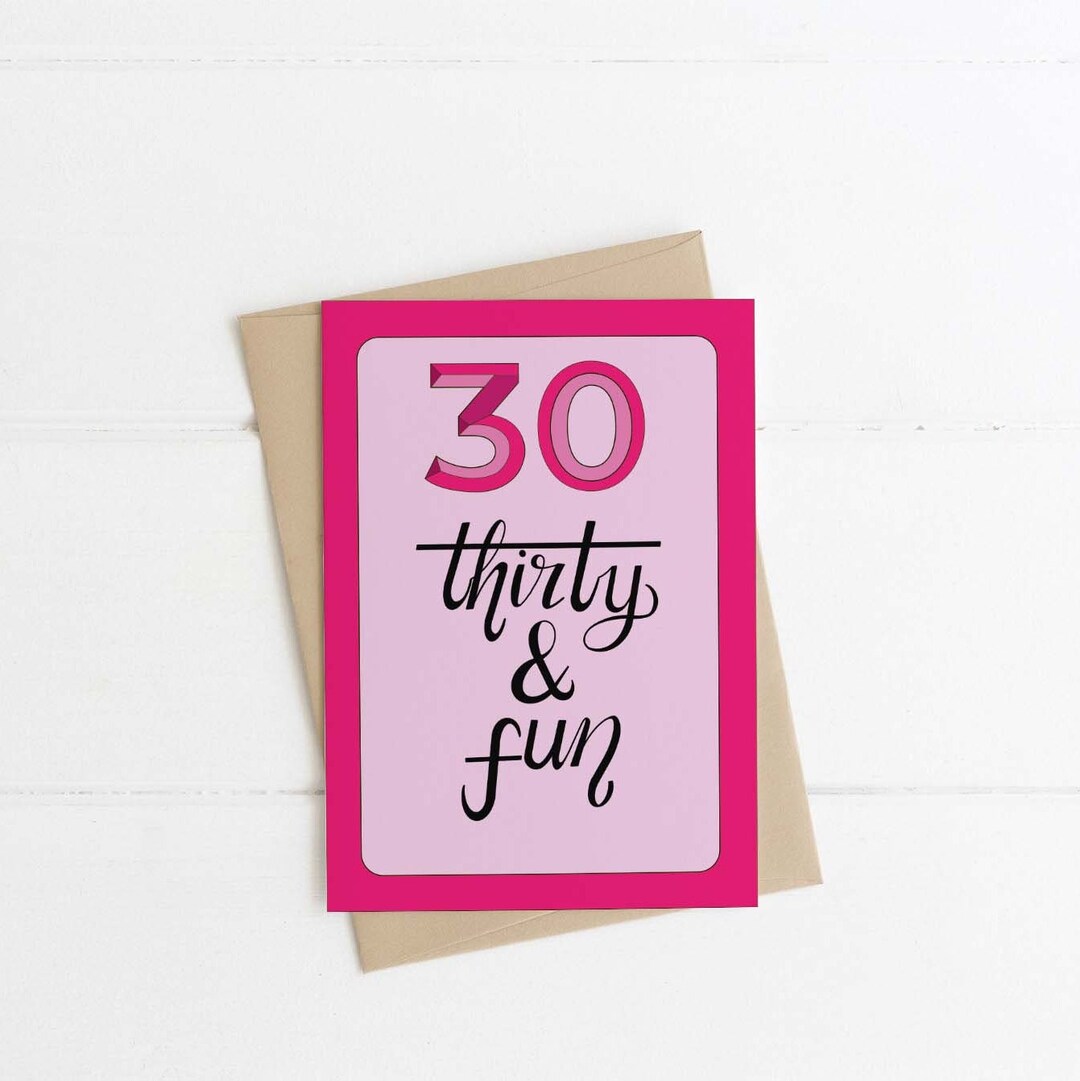 30th Birthday Card for With Matching Badge, 30th Card and Badge ...
