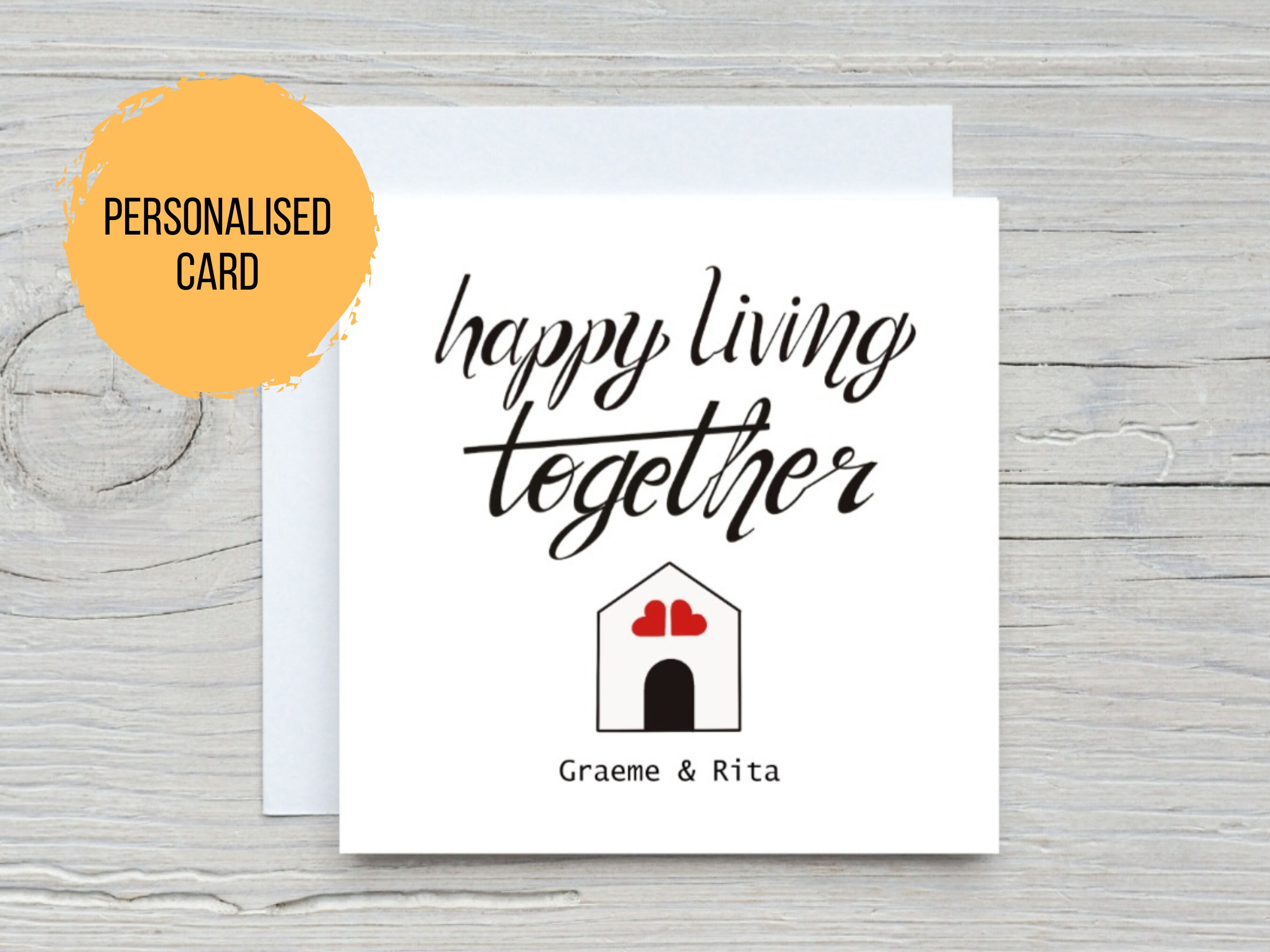 HOUSEWARMING CARD Personalised Living Together Card Moving - Etsy UK