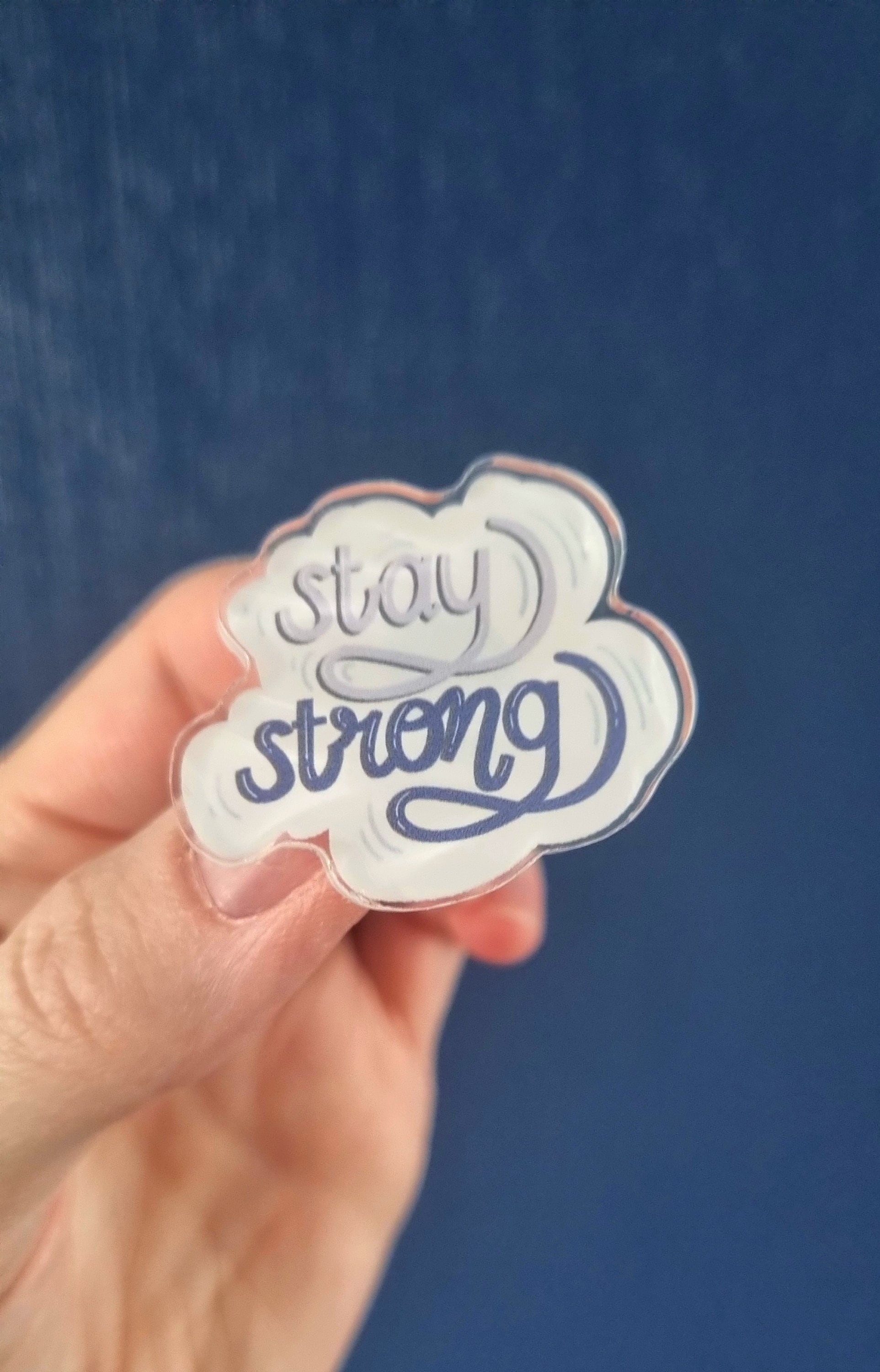 Motivational Quote Pin Badge Lapel Pin Acrylic Pin Badge Mental