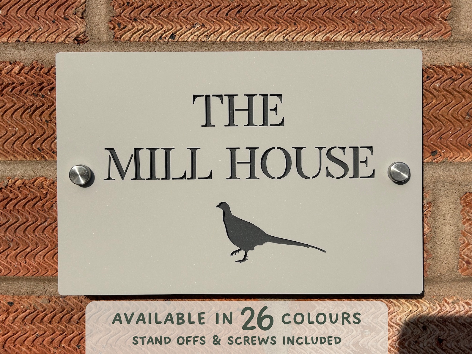 House Number Sign, Acrylic Modern Door Number & Road Name Plaque ...