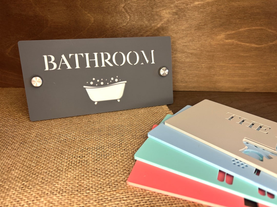 Acrylic Bathroom Sign, Toilet Sign, Shower Room Sign, the Loo, Door ...
