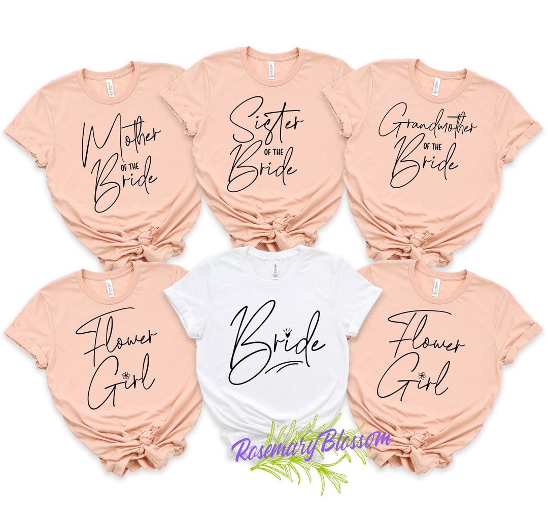 Family of the Bride Shirt, Mother of the Bride Shirt, Sister of the ...