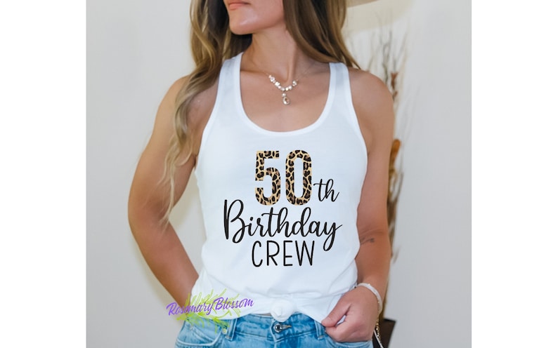 50th Birthday Tank Top 50th Birthday Crew Tank Top for Woman - Etsy