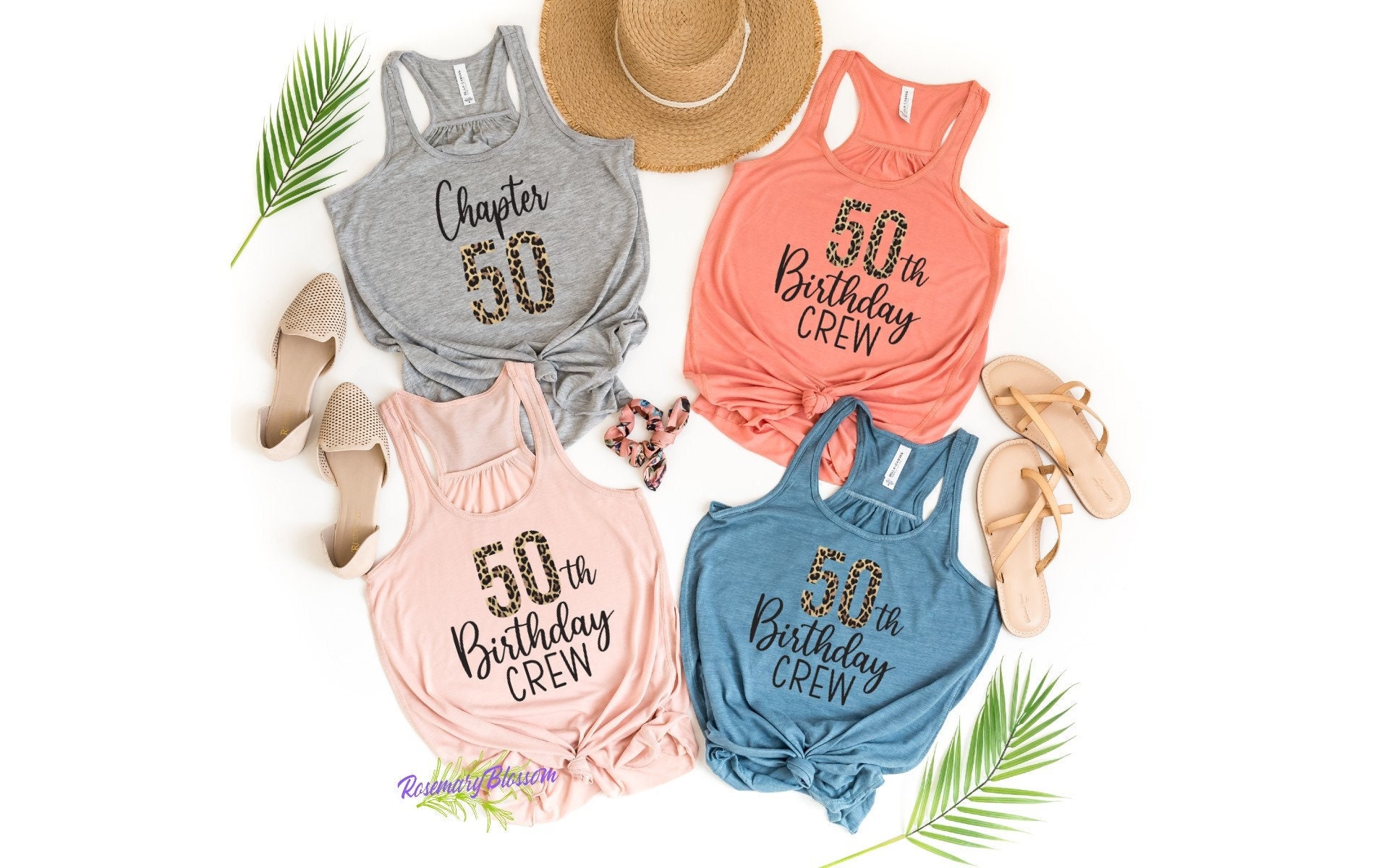 50th Birthday Tank Top 50th Birthday Crew Tank Top for Woman - Etsy