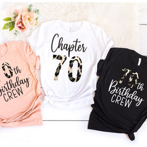 70th Birthday Shirt, 70th Birthday Crew Shirt for Woman, Leopard Print ...