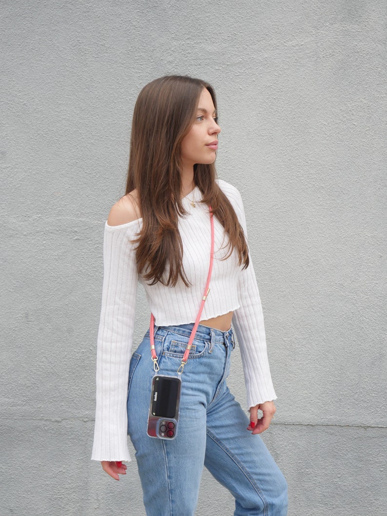 FLOWER - Keebos Pink Crossbody Phone Case With Pocket. for iPhone 12 ...
