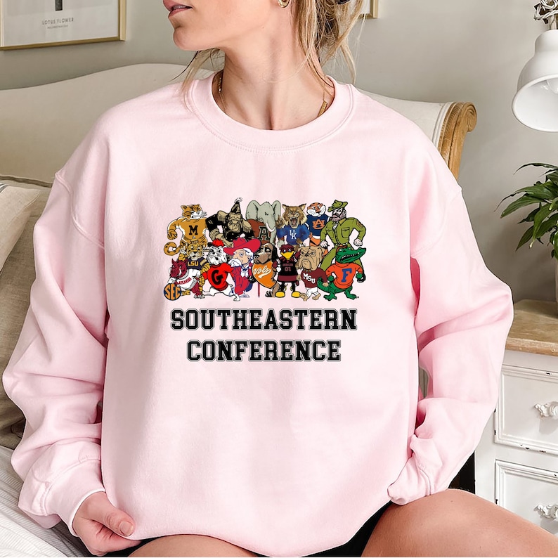 SEC Mascots Sweatshirt College Football Team Sweatshirt Sec - Etsy
