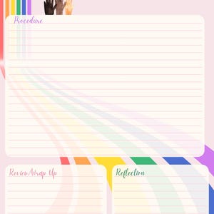 Rainbow Themed Lesson Plan Template - Etsy