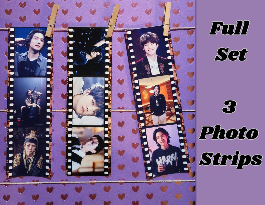 Min Yoongi "suga" BTS Photo Strip Stickers - Etsy