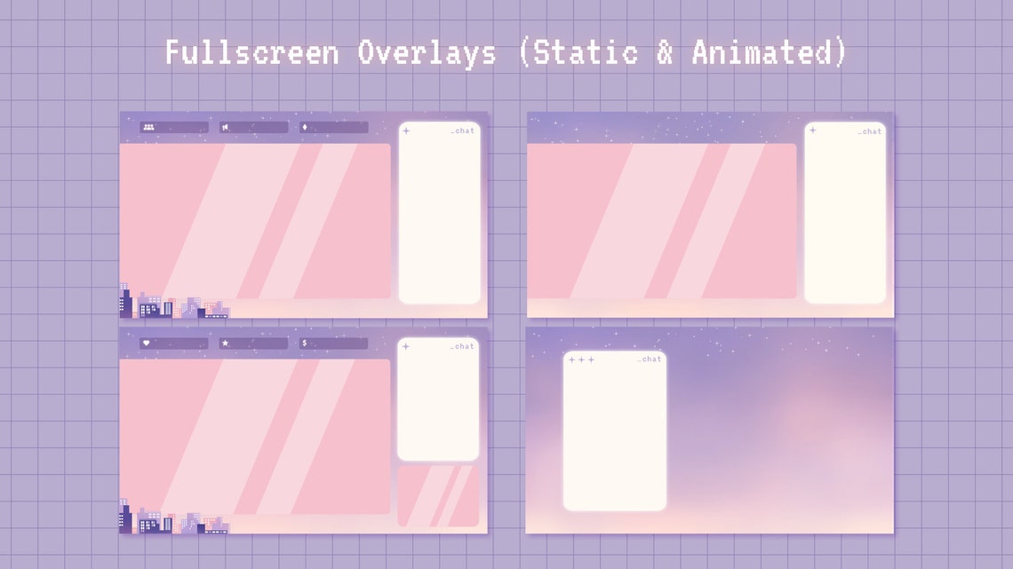 Dreamy City Animated Stream Pack OBS STREAMLABS VTUBER - Etsy