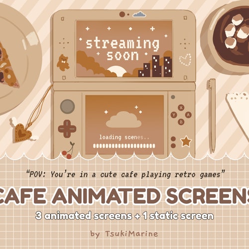 Cute Cozy Cafe Animated Stream Screens Starting BRB - Etsy