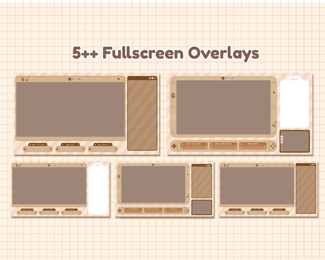 Customizable Animated Cute Cafe Stream Pack OBS STREAMLABS - Etsy