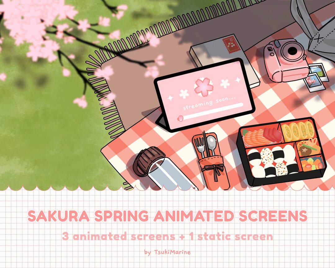 Sakura Spring Streaming Scenes | Starting, BRB, Ending, Offline | Lofi ...