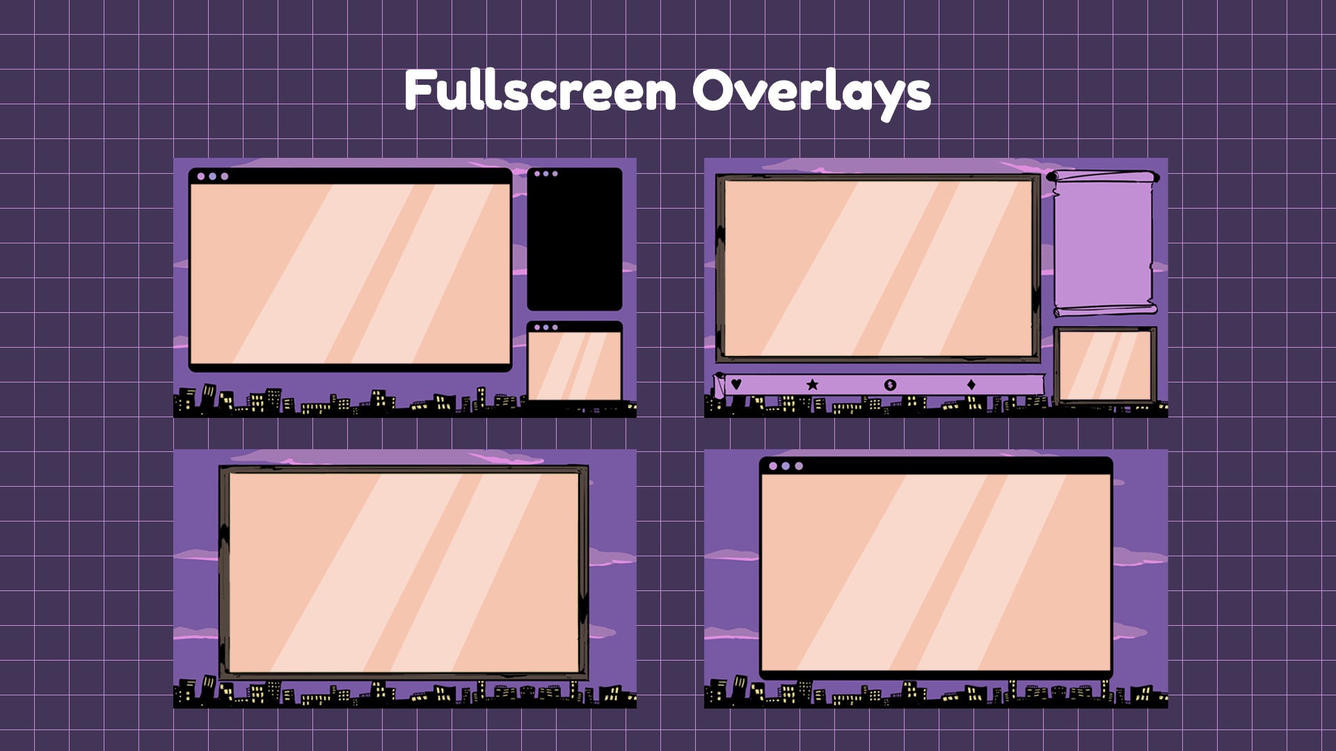 Cat Witch Animated Overlay Stream Packs OBS SLOBS Twitch - Etsy