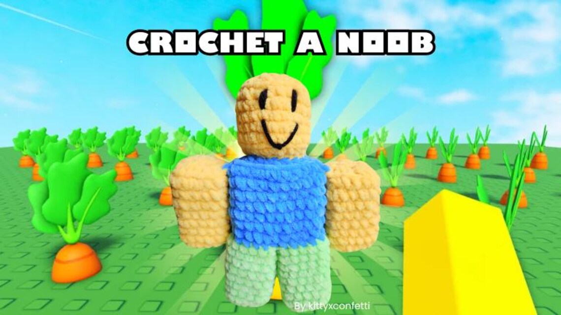 Crochet Pattern Roblox Noob PDF - Etsy