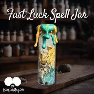 MONEY Spell Jar • Sealed W/ Full Moon Charged Pyrite Money Crystals for ...