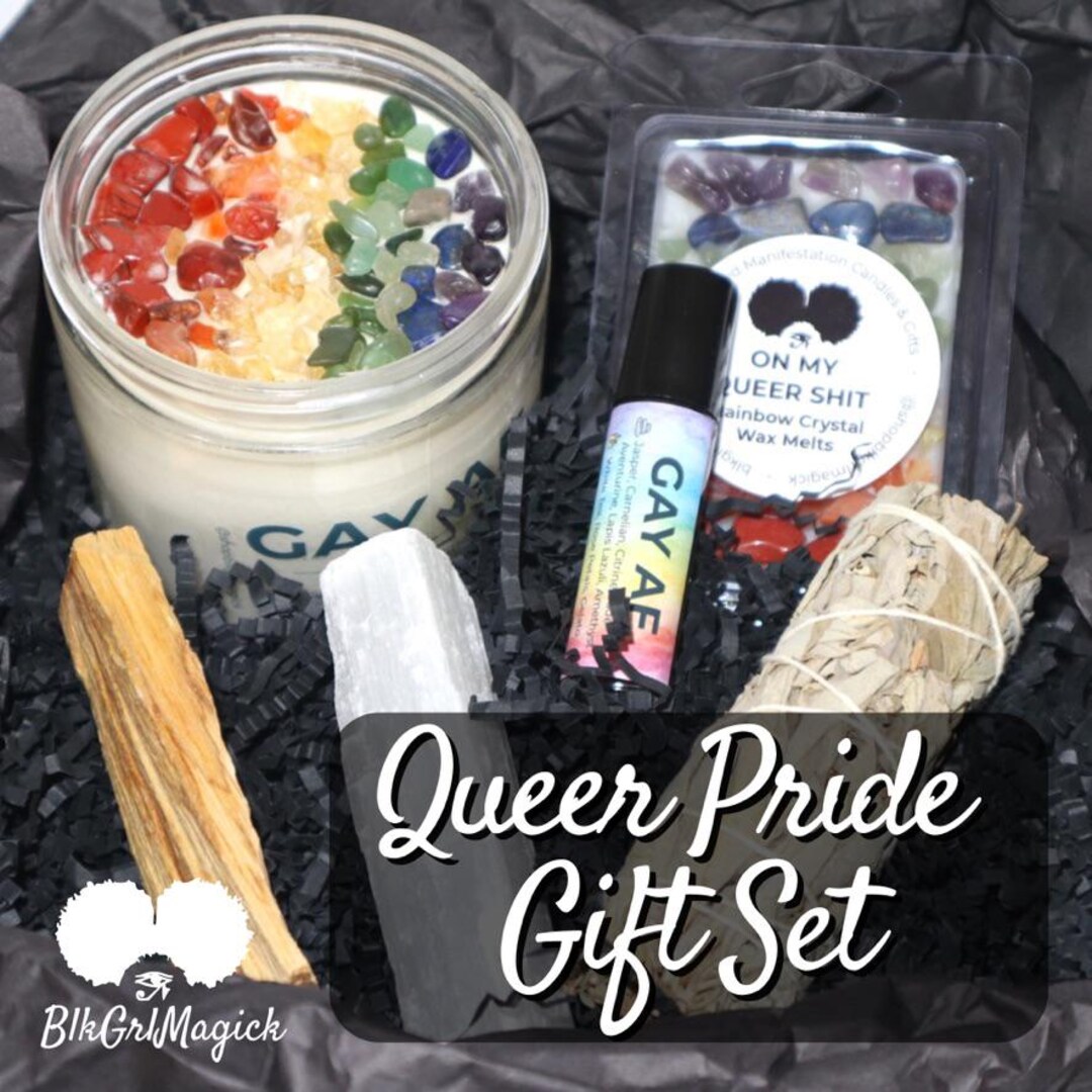 LGBTQ Rainbow Crystal Candle Gift Set Best Pride Month Gift for Coming ...