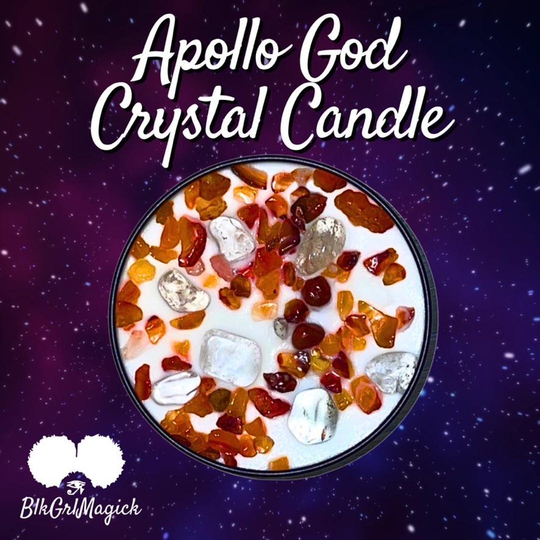 APOLLO Greek God Crystal Candle Phoebus Roman God of Light Music ...