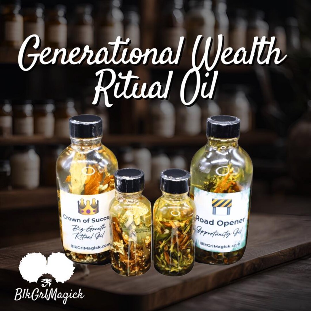 Generational Wealth Ritual Oil Bundle • Handmade Hoodoo Money Spell - Etsy