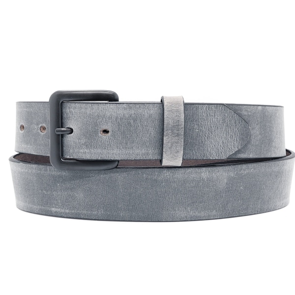Gray Leather Belt - Etsy