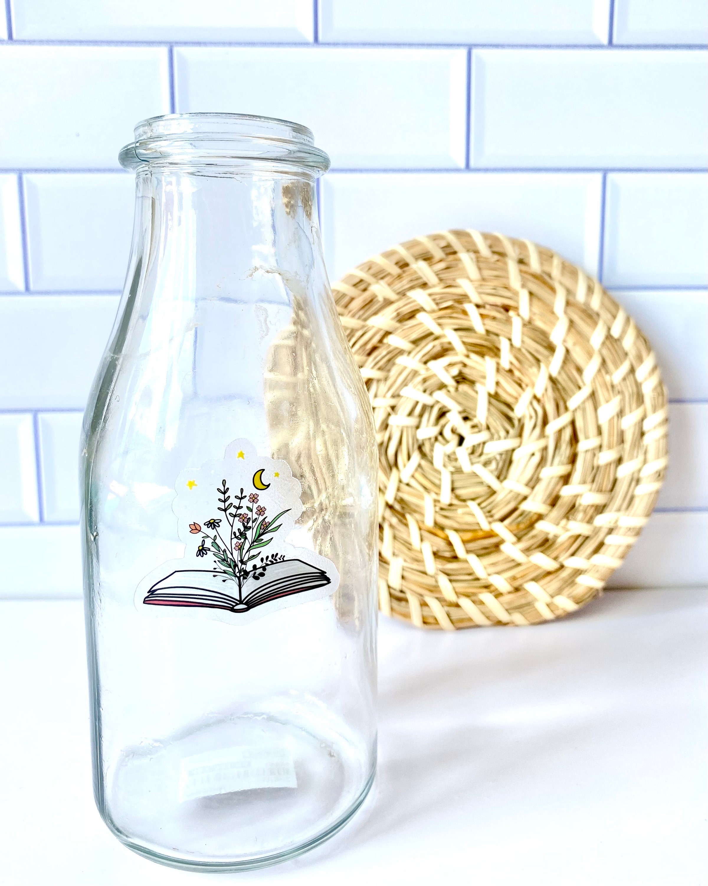 Open Book Clear Vinyl Sticker Transparent Die-cut Waterproof Sticker ...