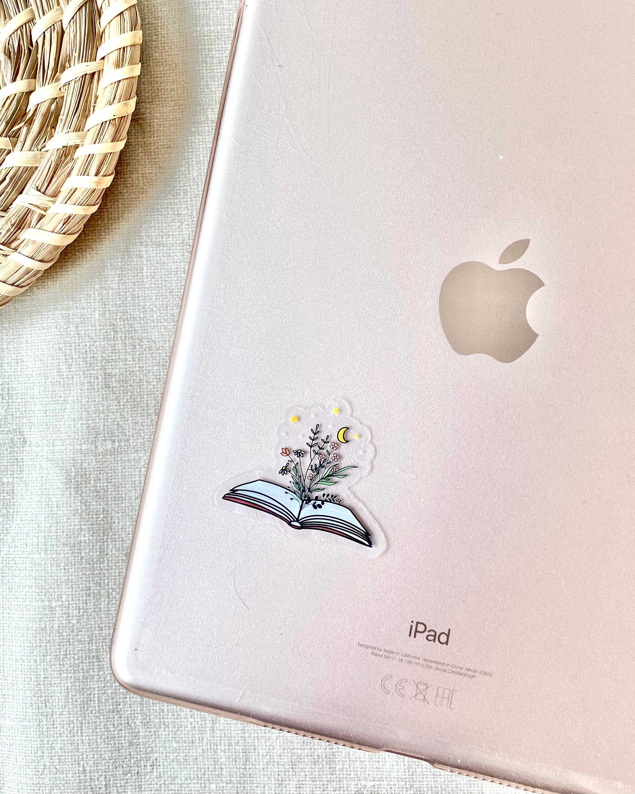 Open Book Clear Vinyl Sticker Transparent Die-cut Waterproof Sticker ...