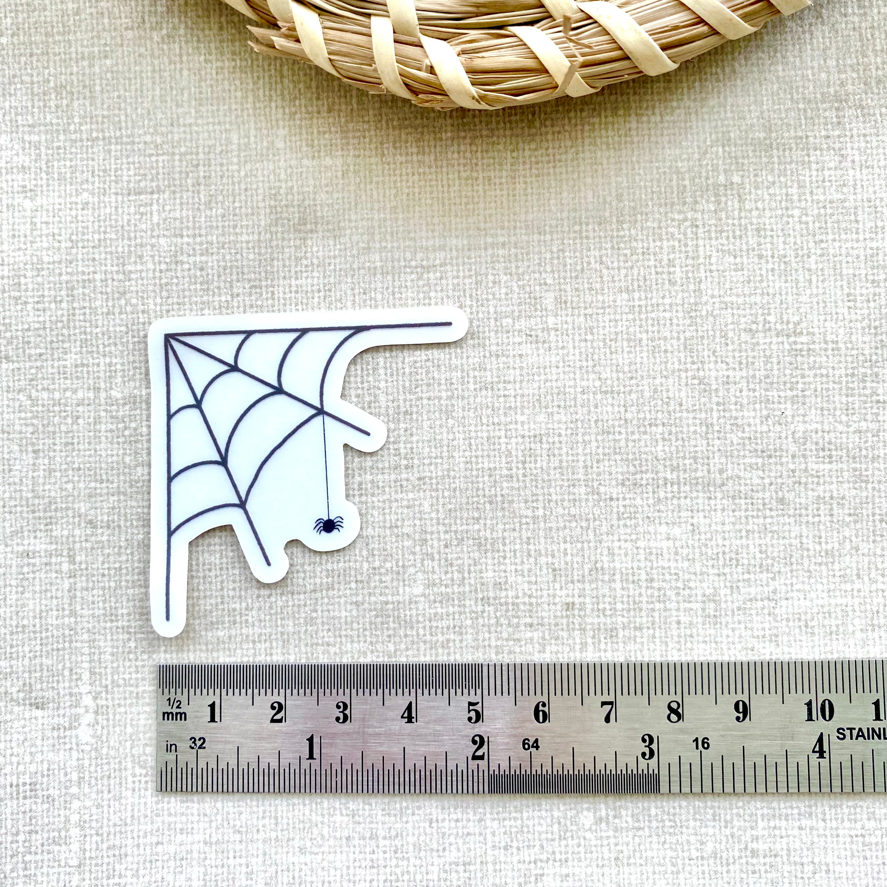 Spider Web Clear Vinyl Sticker Die-cut Waterproof Halloween Sticker ...