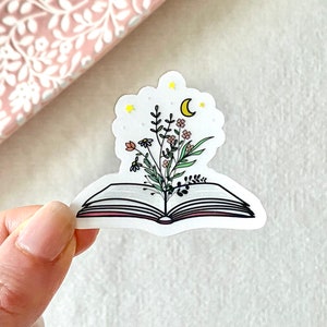 Open Book Clear Vinyl Sticker Transparent Die-cut Waterproof - Etsy UK