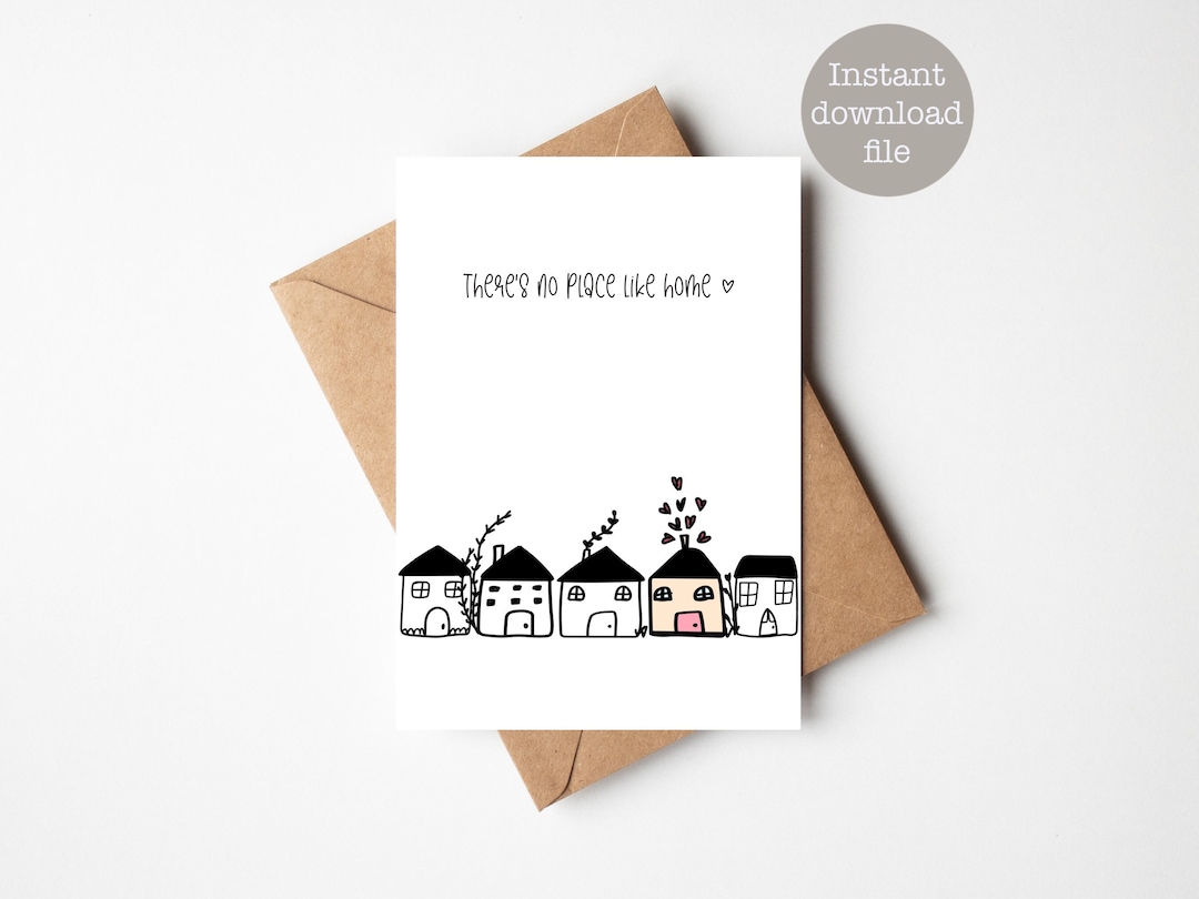 Printable New House Card No Place Like Home Card Printable New Home ...