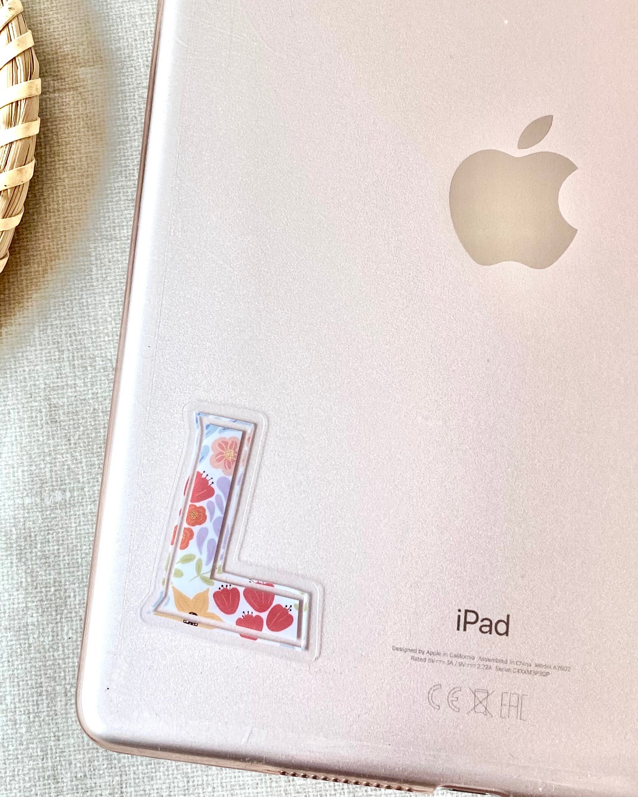 Letter “L” Summer Blooms Clear Vinyl Sticker | Transparent Die-cut ...