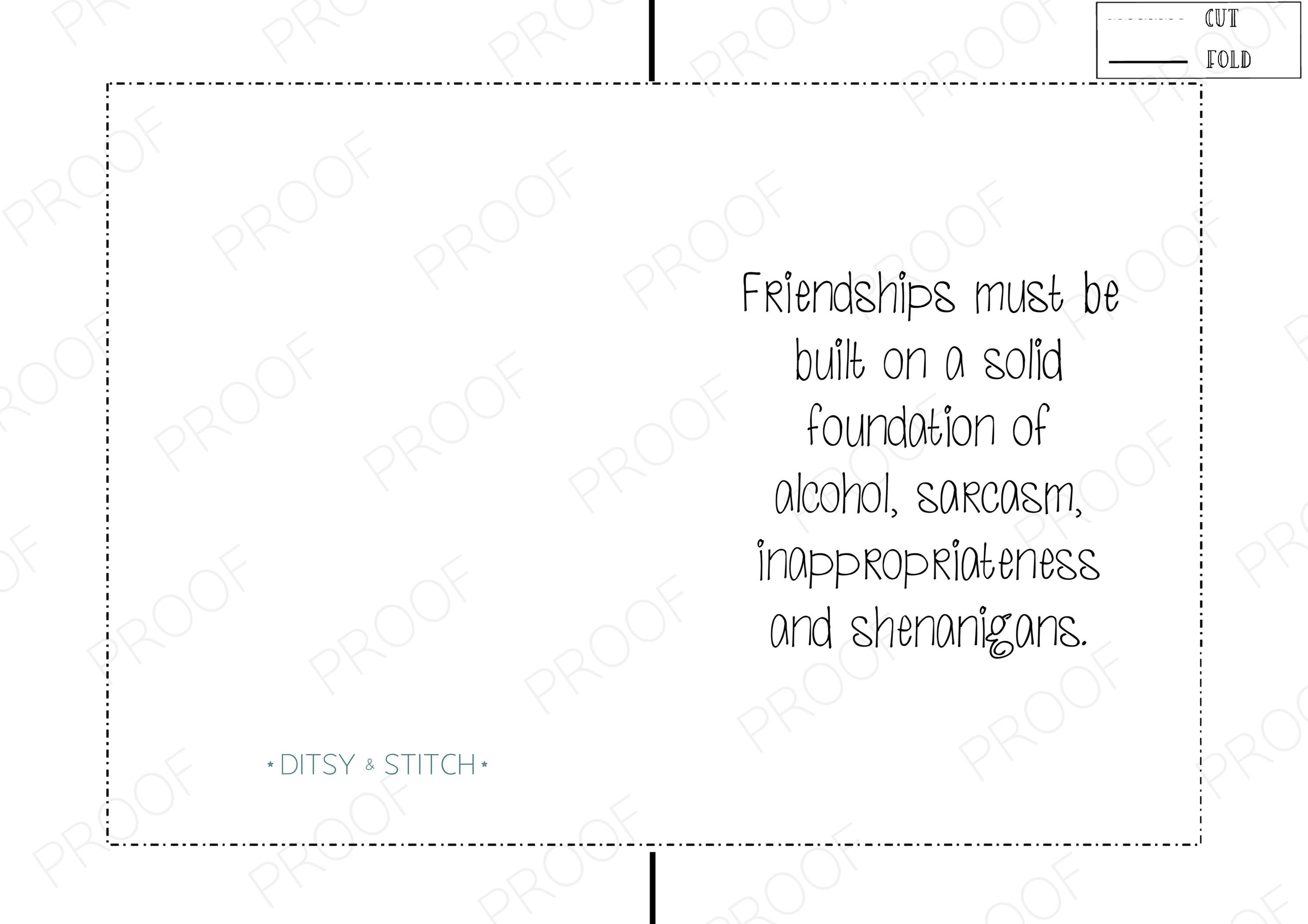 Printable Friendship Card | Best Friend PDF Birthday Card | Instant ...