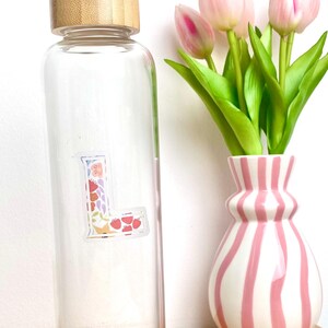 Letter “L” Summer Blooms Clear Vinyl Sticker | Transparent Die-cut ...