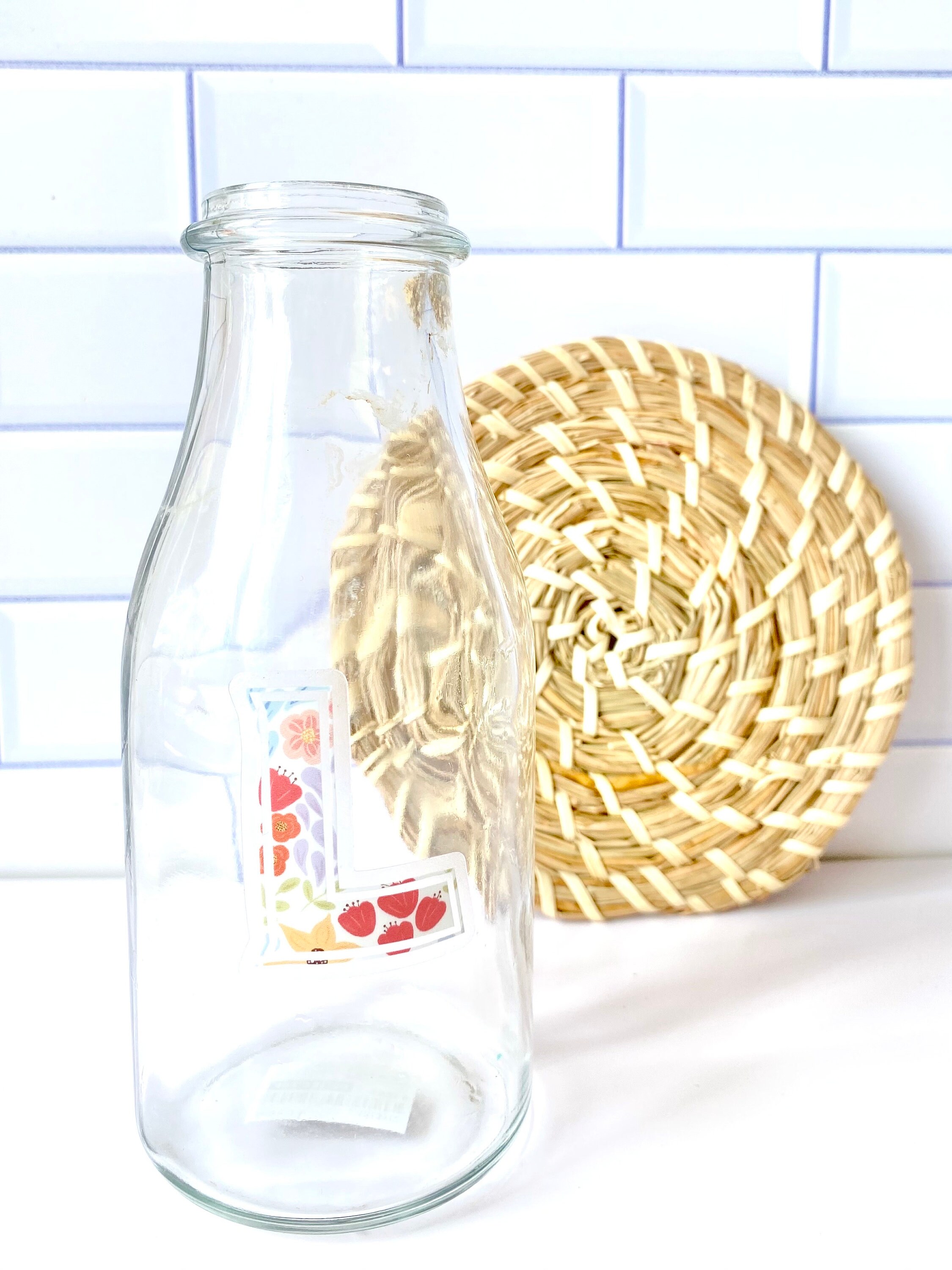 Letter L Summer Blooms Clear Vinyl Sticker Transparent Die-cut ...