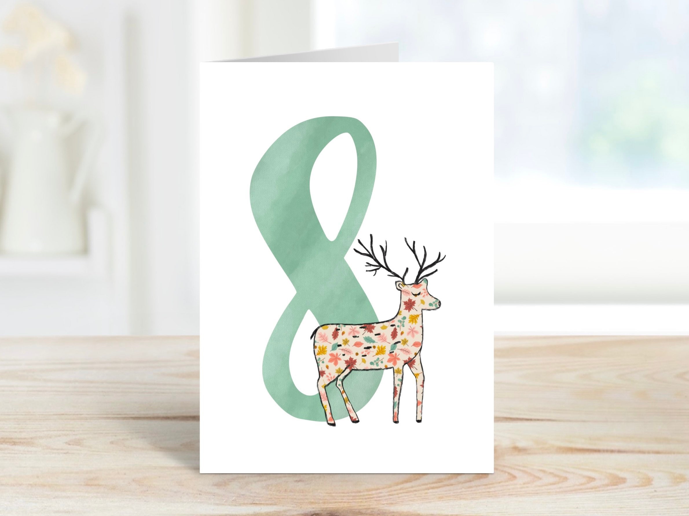 Cute Printable 8th Birthday Card 8 Year Old Girl Birthday Card ...