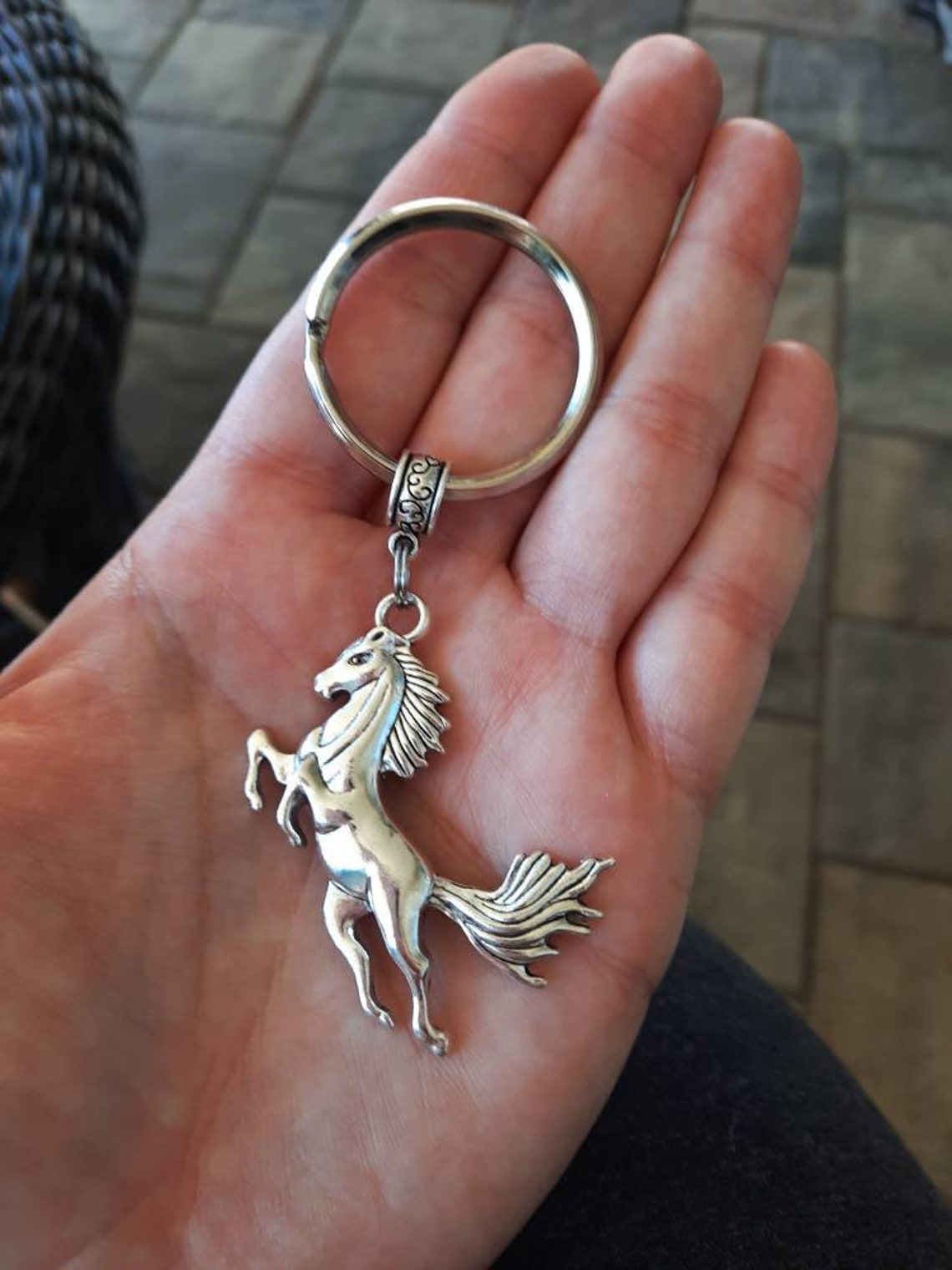 Large Horse Keychain, Equestrian Gift, Cowgirl Charm - Etsy