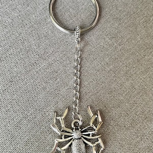 Spider Keychain Stainless Steel Key Rings. Arachnid Keychain - Etsy
